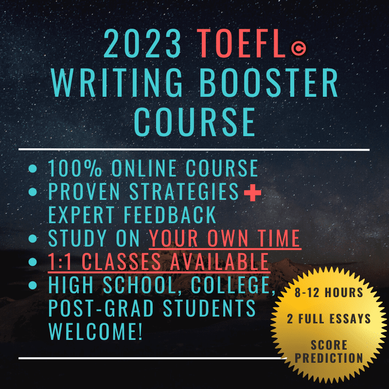 TOEFL Independent Writing Score BOOSTER Course TMT Education